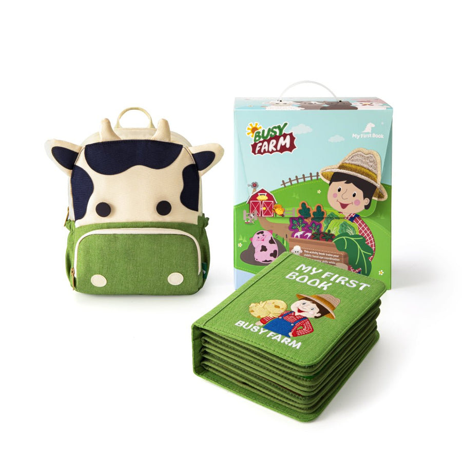 My First Book Busy Farm – Montessori Fabric Busy Book