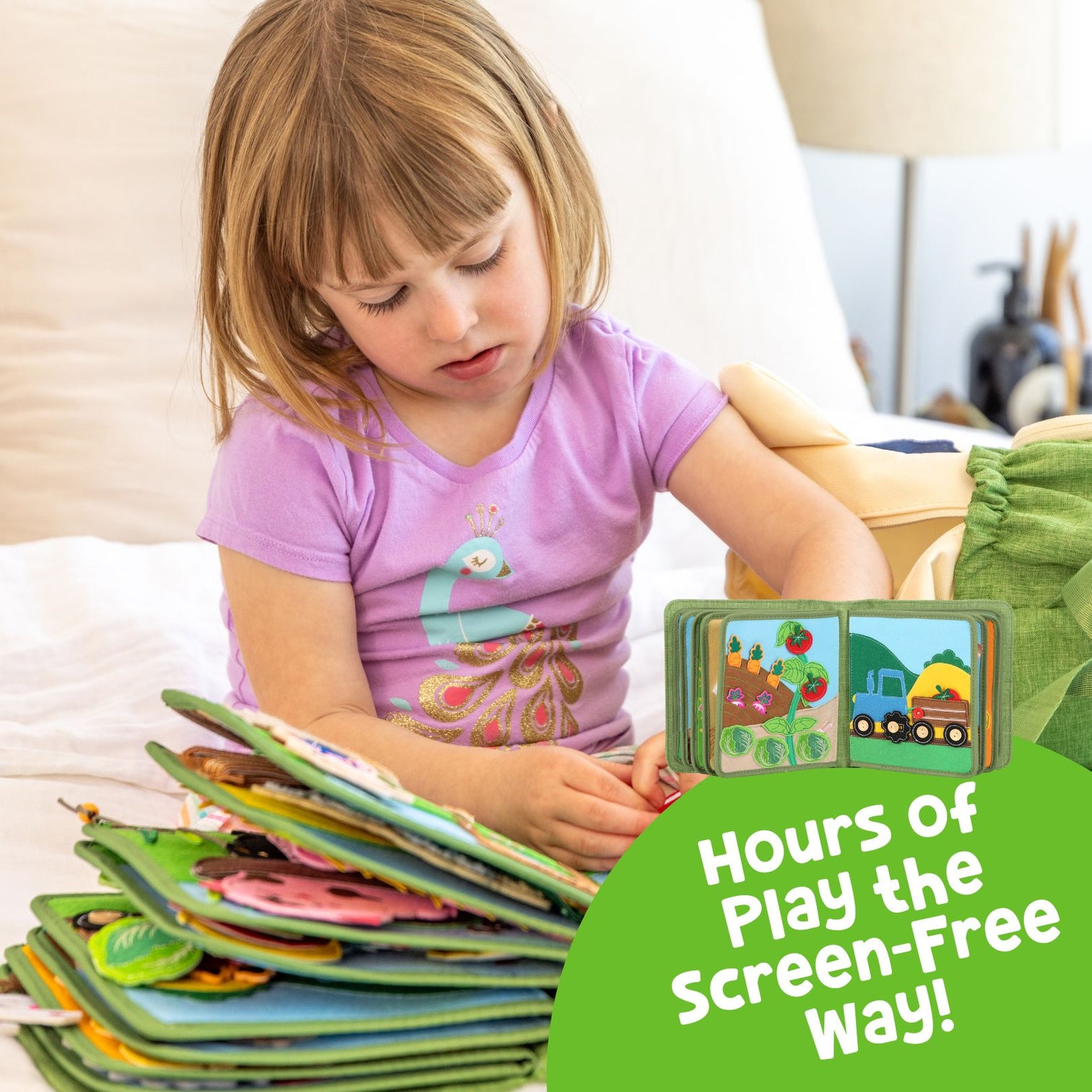 My First Book Busy Farm – Montessori Fabric Busy Book