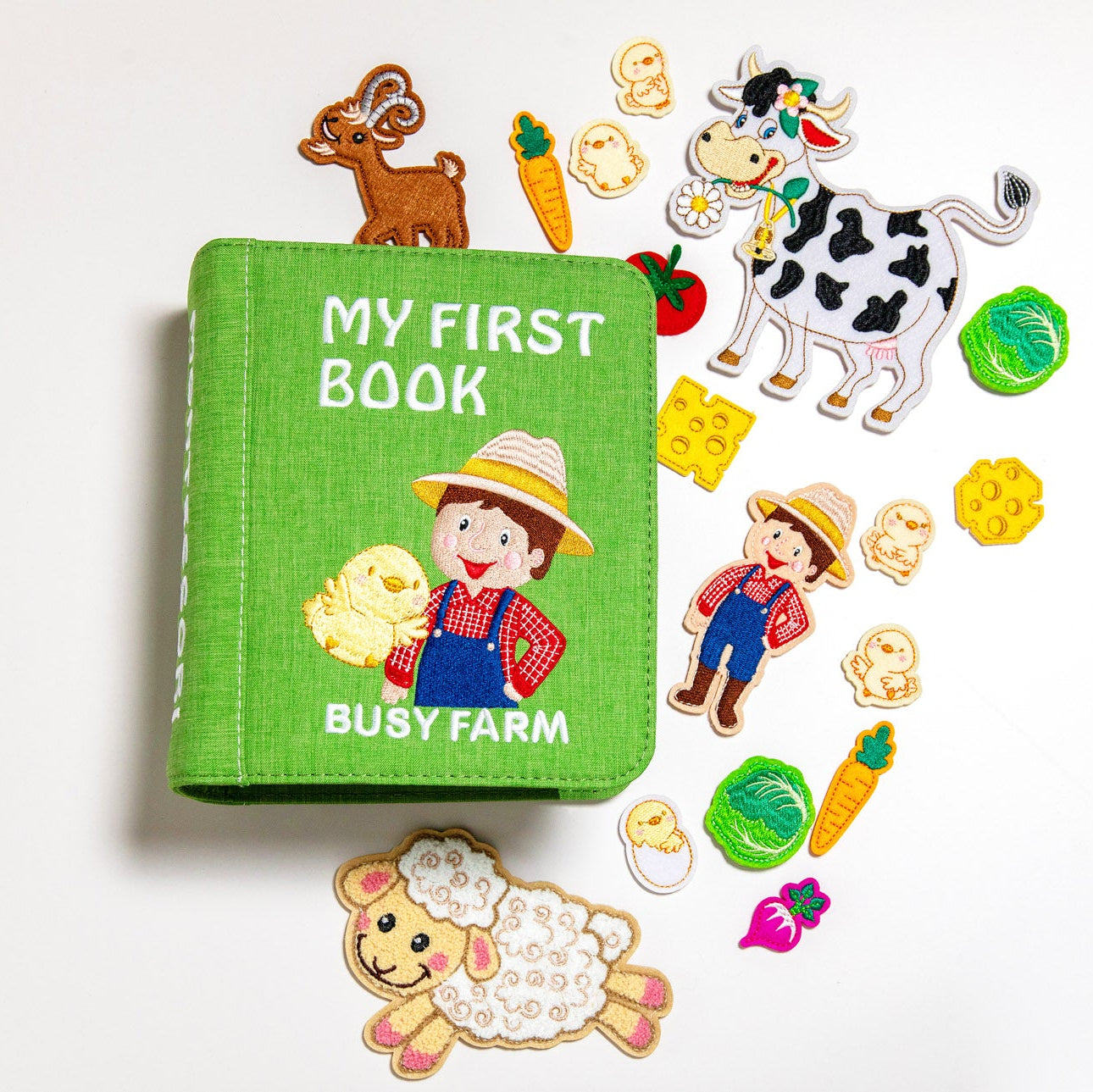 My First Book Busy Farm – Montessori Fabric Busy Book