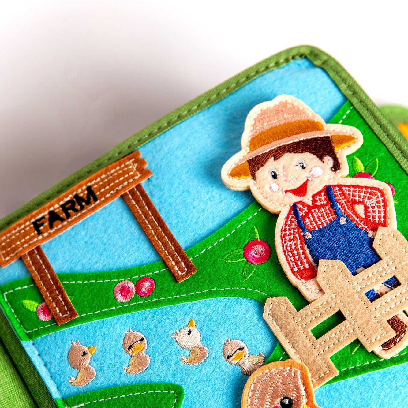 My First Book Busy Farm – Montessori Fabric Busy Book