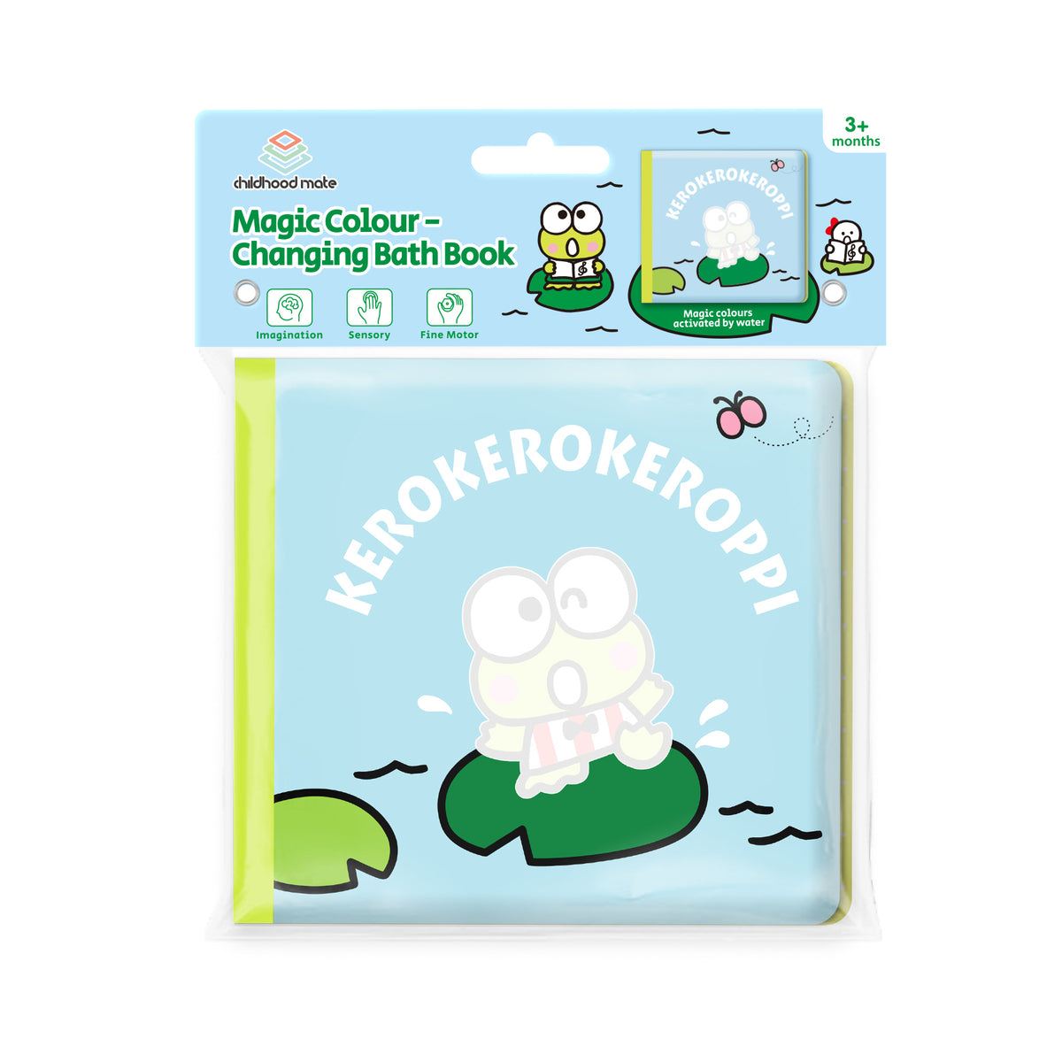 Color Changing Bath Book - Keroppi Frog – My First Book