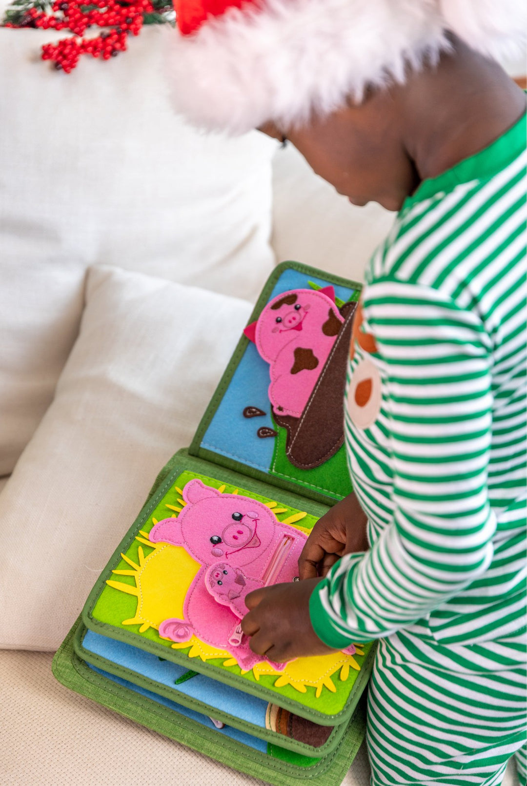 My First Book Busy Farm – Montessori Fabric Busy Book